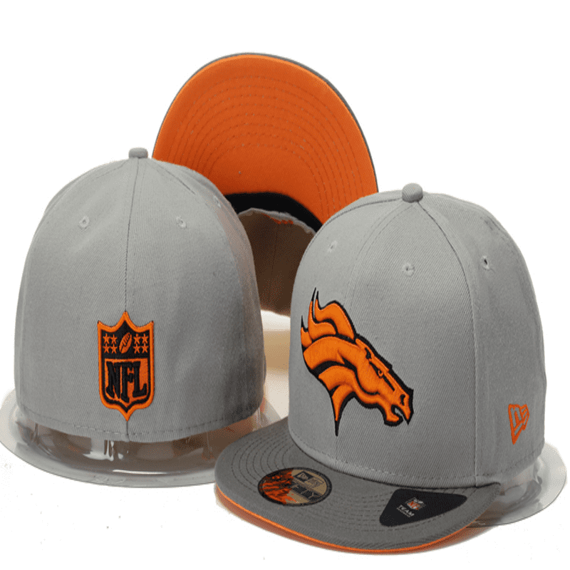 D_enver_Broncos all-new men's grey/orange NFL 59FIFTY fitted cap 5950 ...