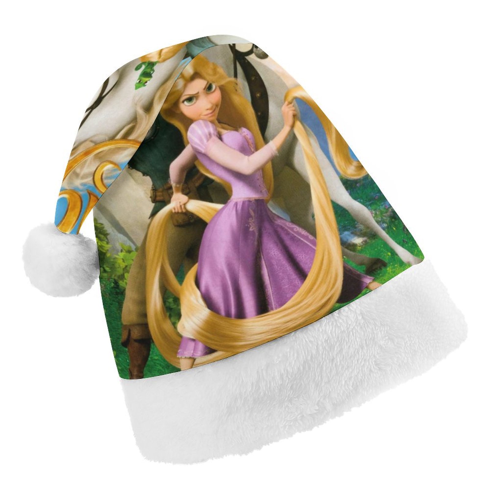 D-isney's-Princesses,Storytime Tangled Santa Hat for Kids,Christmas Hat,Xmas Hat,Unisex Velvet ...