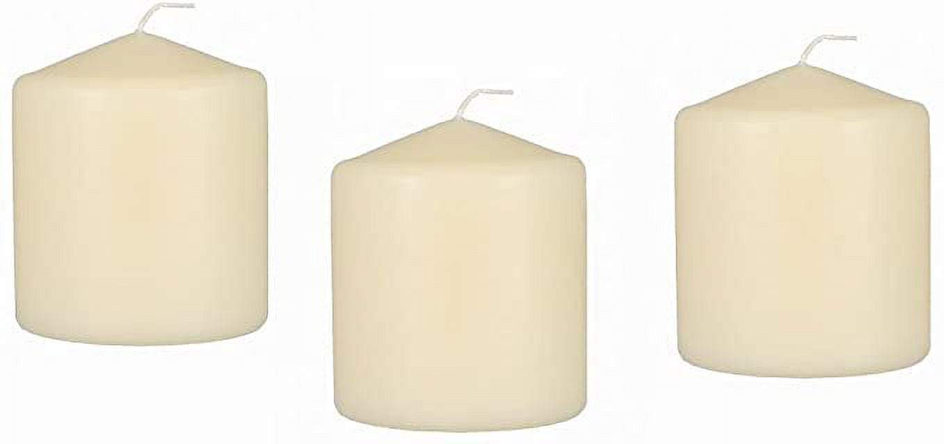 D'light Online 3 X 4 Inch Ivory Pillar Candles Case Of 12 - Walmart.com