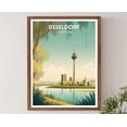 Düsseldorf Germany Retro Travel Mid Century Modern Vintage Cityscape ...