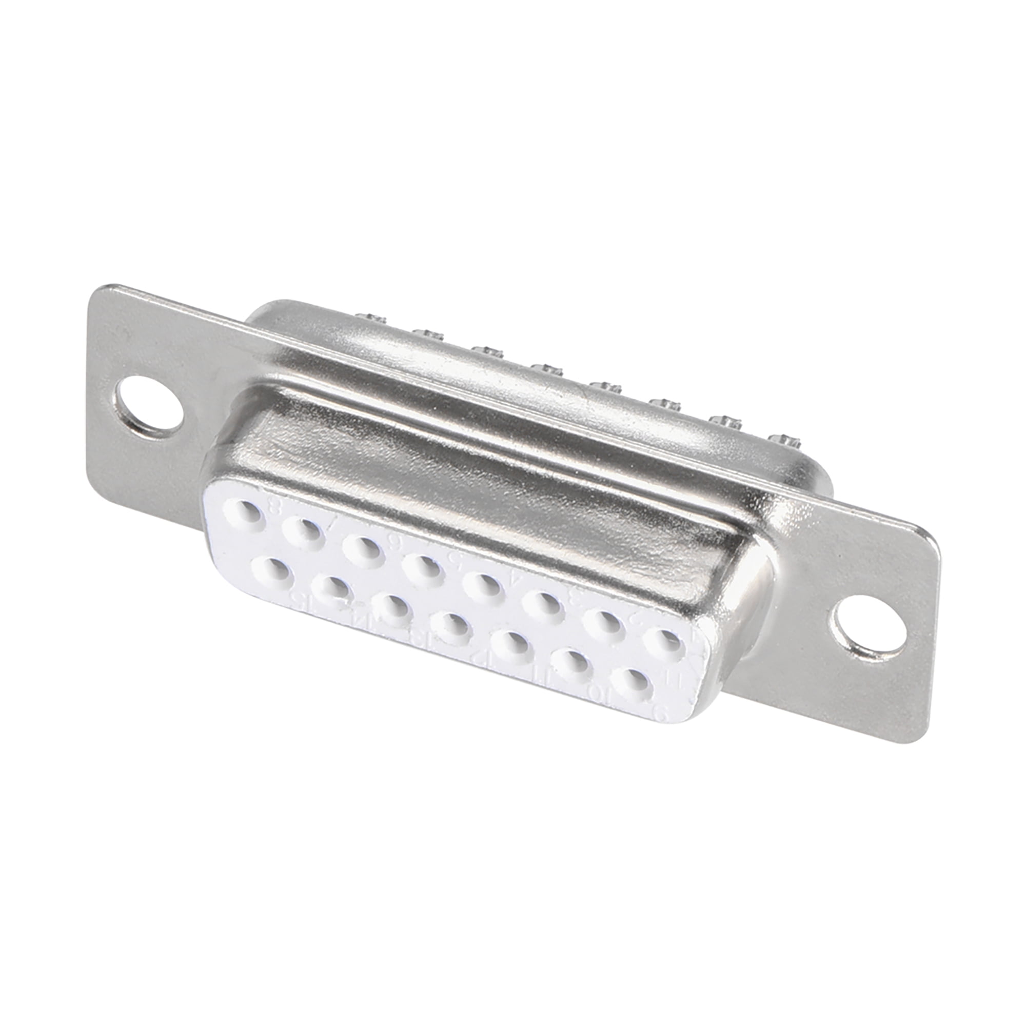 D-sub Connector Female Socket 15-pin 2-row Port Terminal Breakout White ...