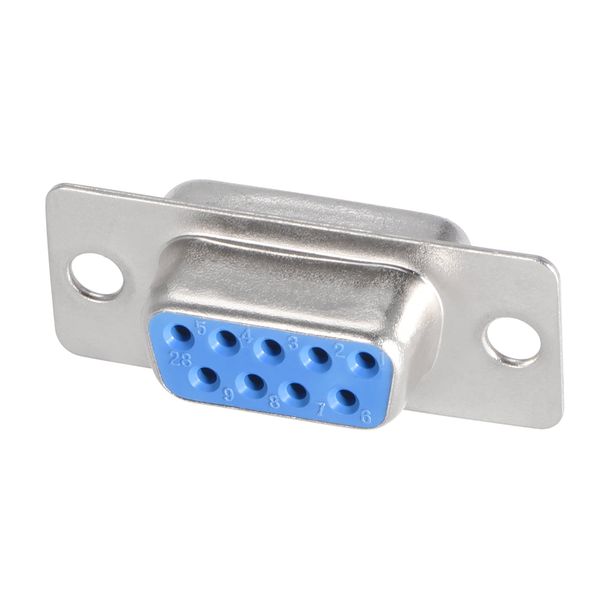 D-sub Connector Female Socket 9-pin 2-row Port Terminal Breakout Blue ...