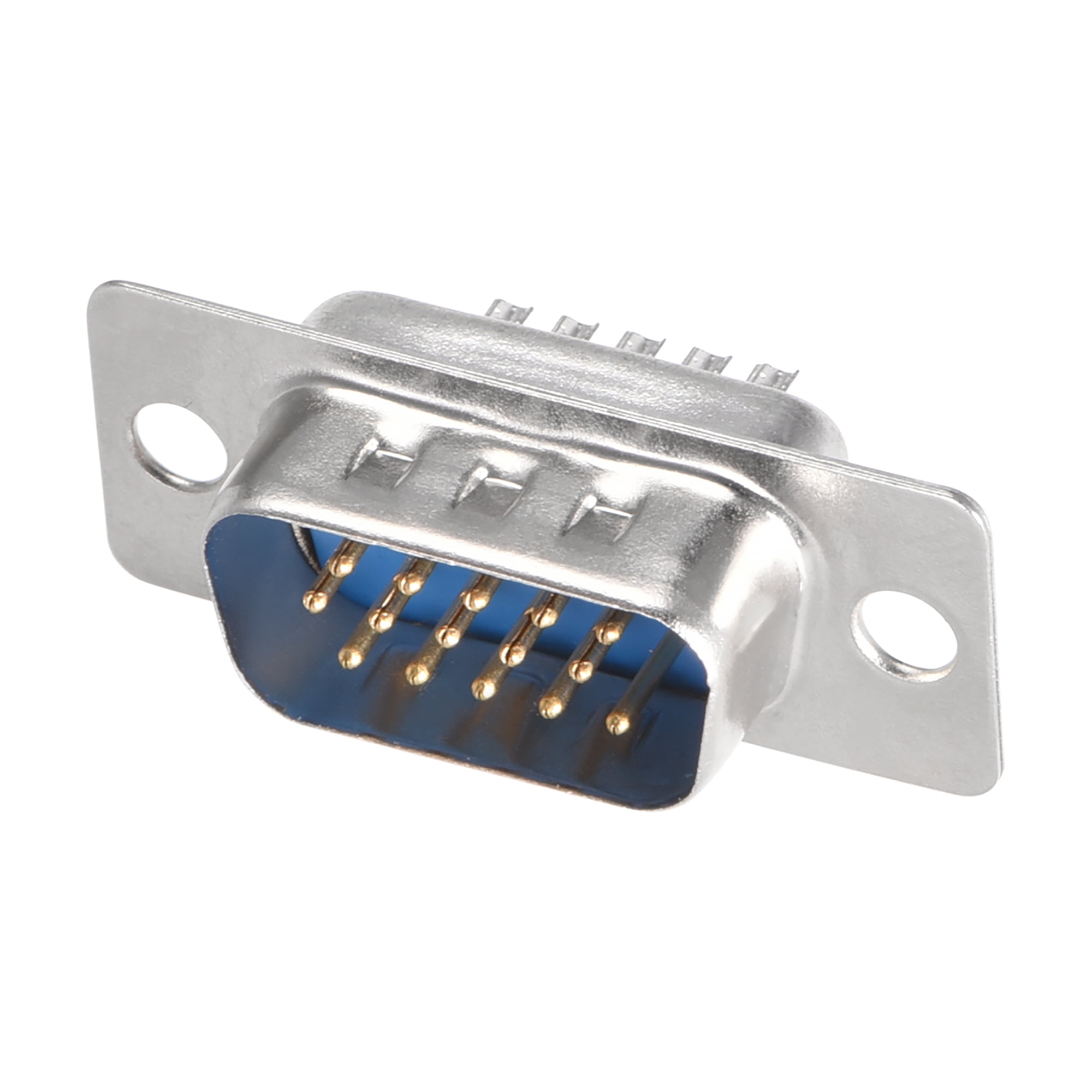 D-sub Connector Male Plug 15-pin 3-row Port Terminal Blue 20pcs - Walmart.com