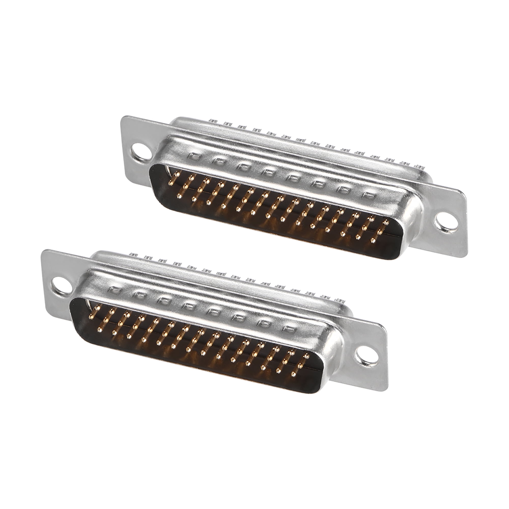 D-sub Connector Male Plug 44-pin 3-row Solder Type Black 2pcs - Walmart.com