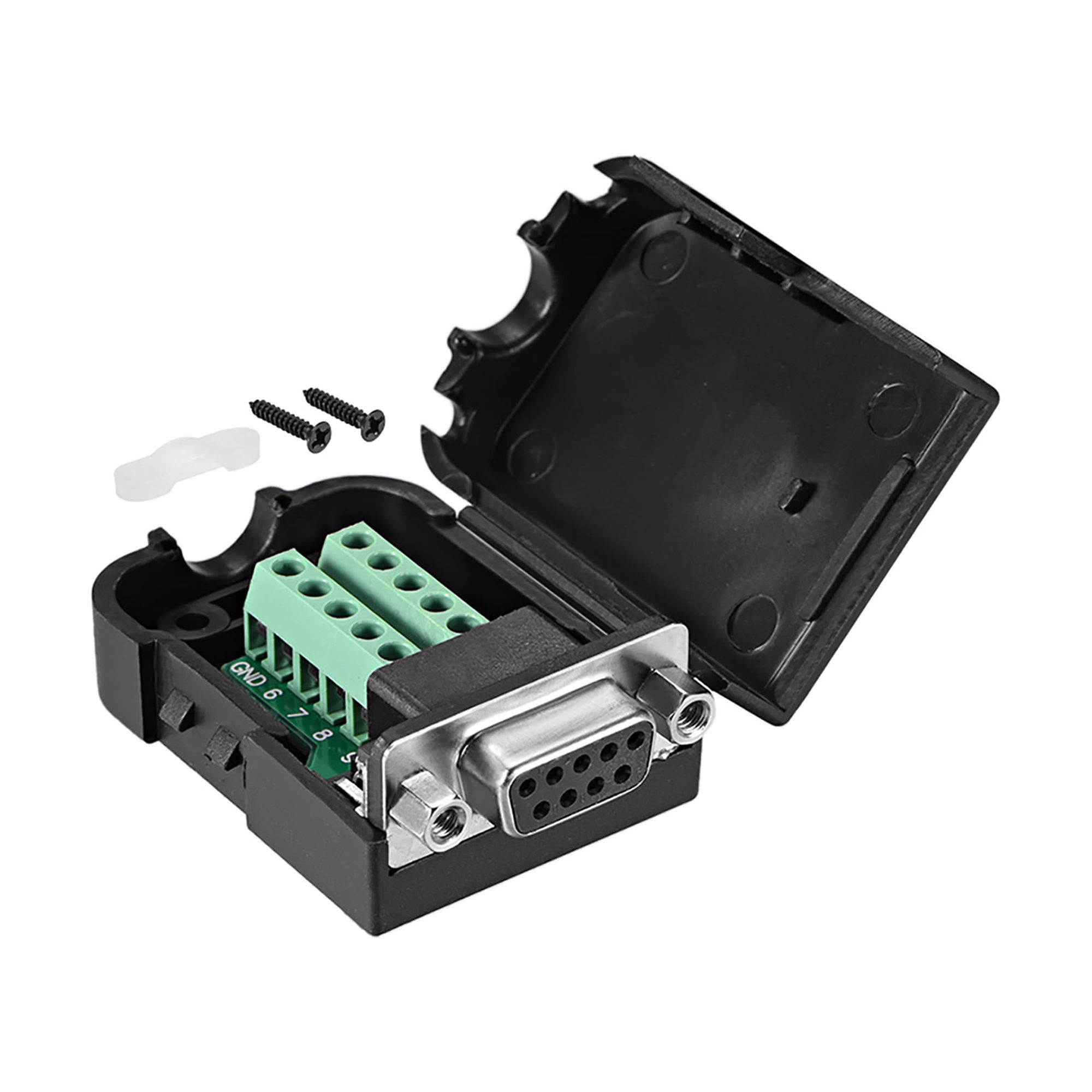 D-sub DB9 Breakout Board Connector with Case 9 Pin Female RS232 Serial ...