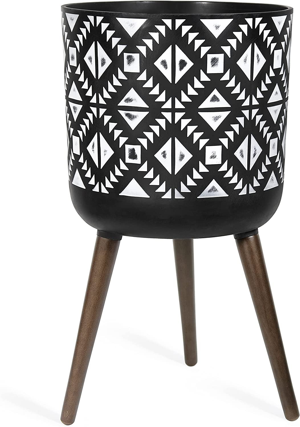 D'vine Dev 14 Inch Plant Pot with Stand, Mid-Century Tall Planter Pot ...
