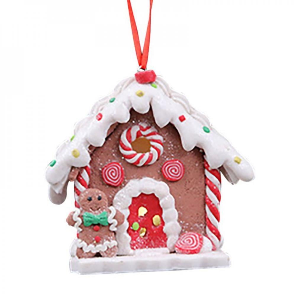 D030-01 Christmas Decorations Glowing Christmas House Gingerbread Man ...