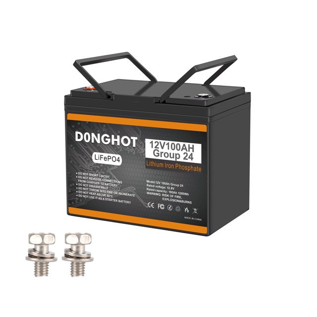 D0NGHOT 12V 100Ah Lithium Ion Deep Cycle Marine Battery Group 24 for ...