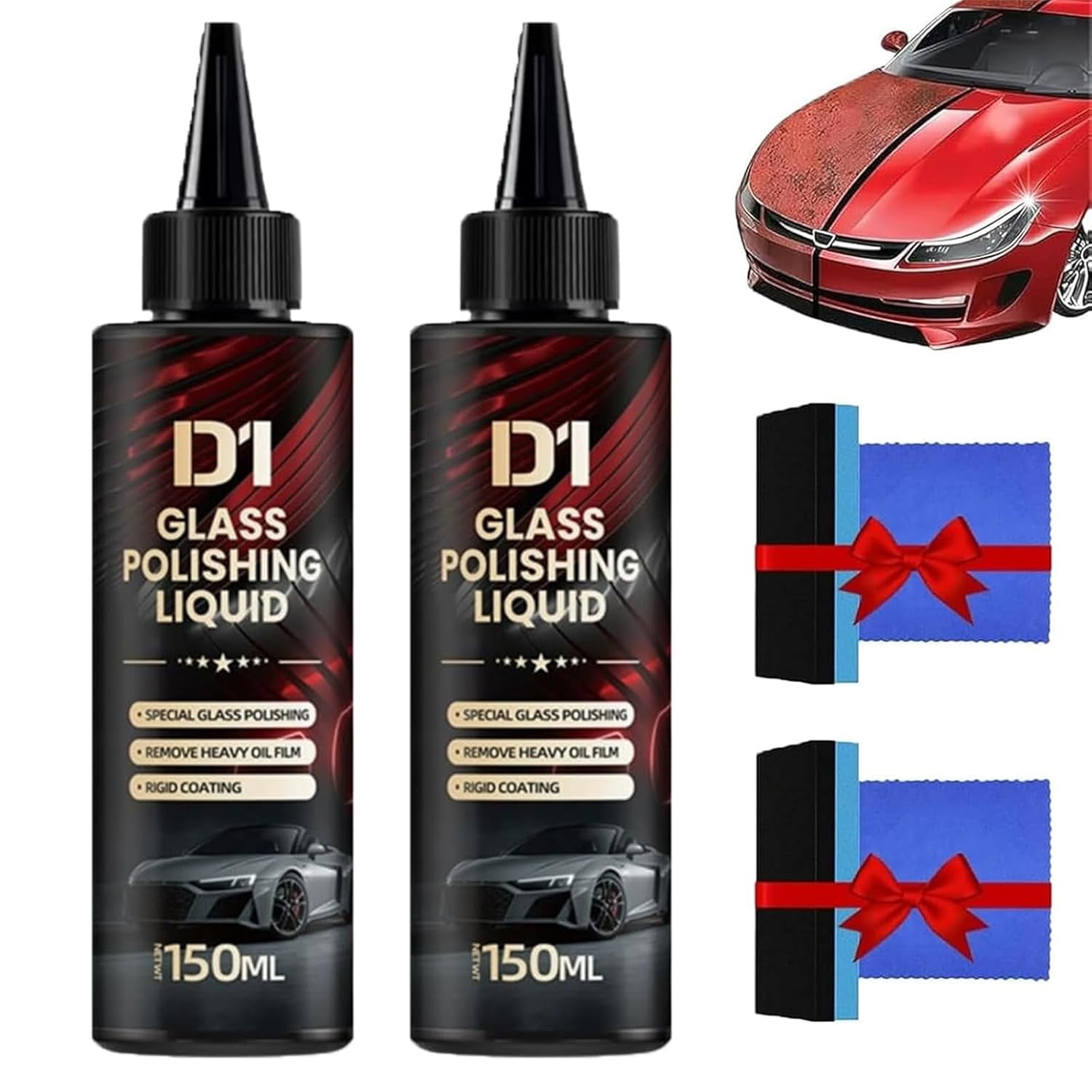 D1 Glass Polishing Liquid, 150ml Auto Glass Polish, Liquid Glass Car ...