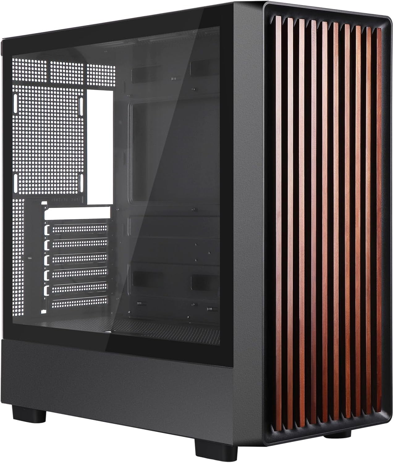 D1 Tempered Glass PC Case Meshify - Walnut Wood Front - Mesh and Glass ...