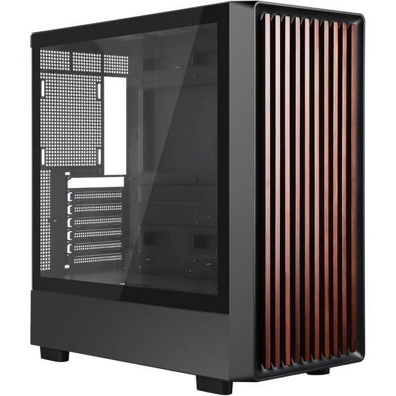 D1 Tempered Glass PC Case Meshify - Walnut Wood Front - Mesh and Glass ...