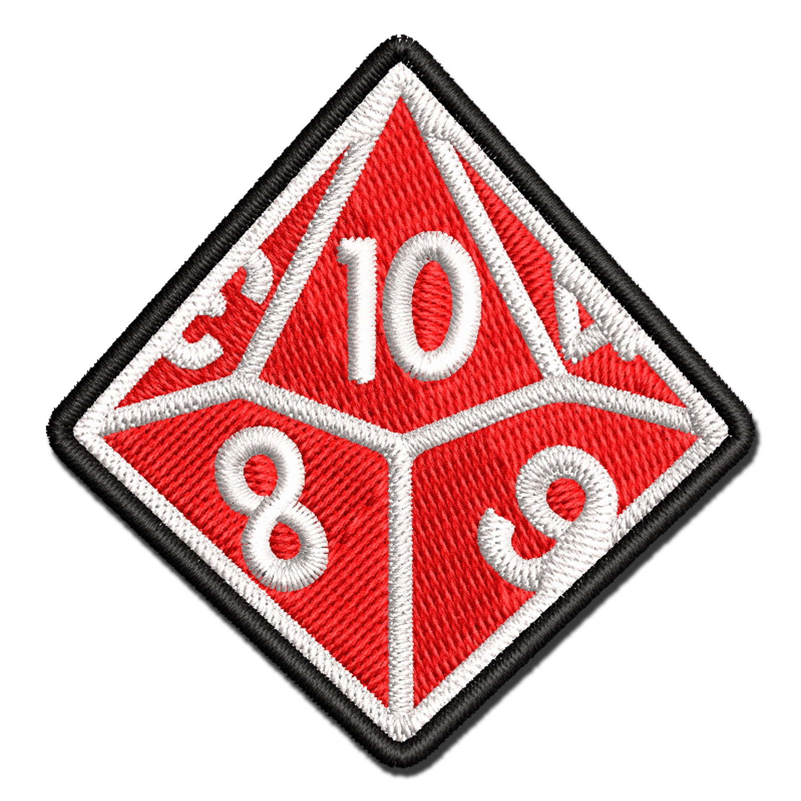 D10 10 Sided Gaming Gamer Dice Critical Role Applique Multi-Color ...