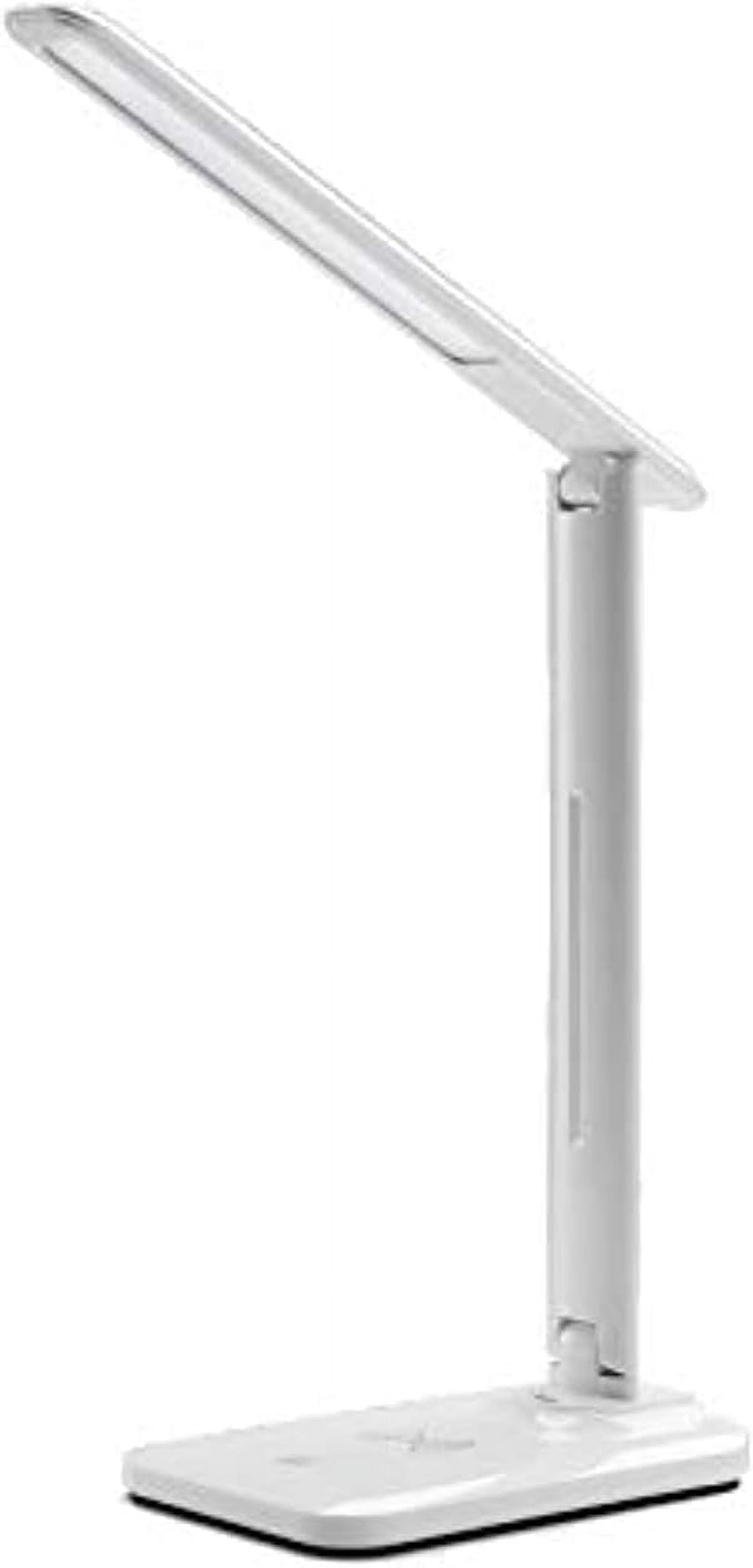 D10-WHITE LED Desk Table Lamp Foldable Eye-Caring Stepless Dimmable ...