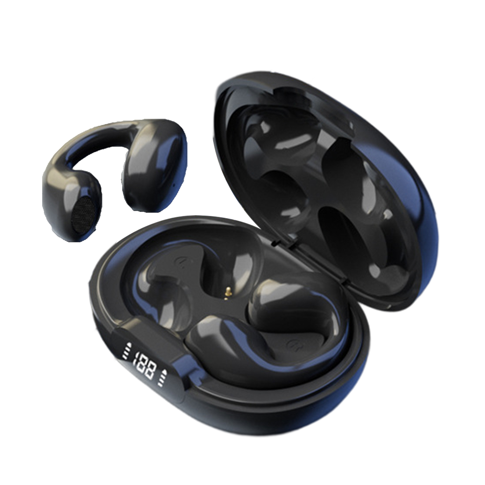 D101 Sports Headphones Bone Conduction Ear Clip Design Stereo Surround ...