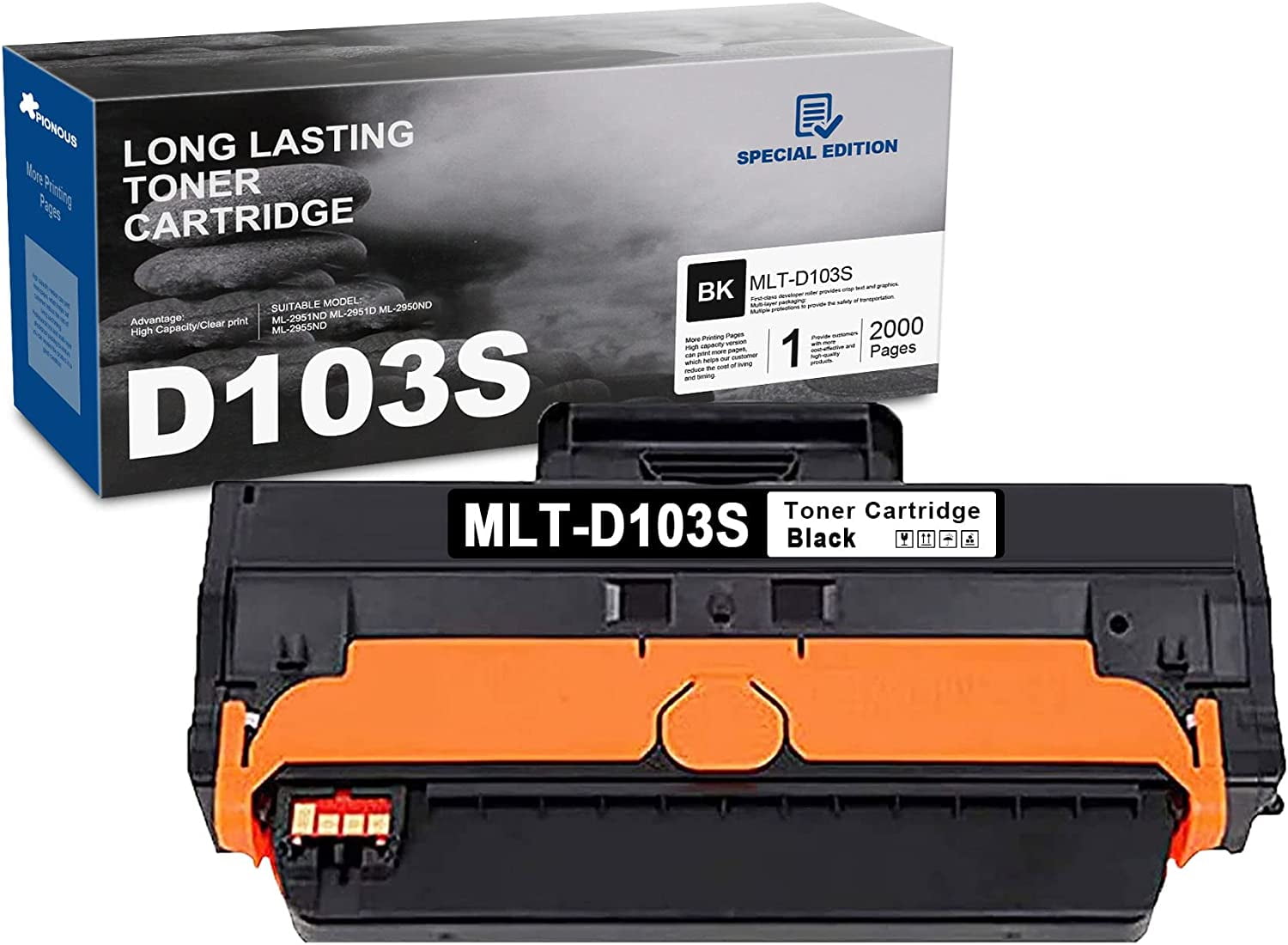 D103S MLT-D103S Black Toner Cartridge - Replacement for Samsung 103S ...
