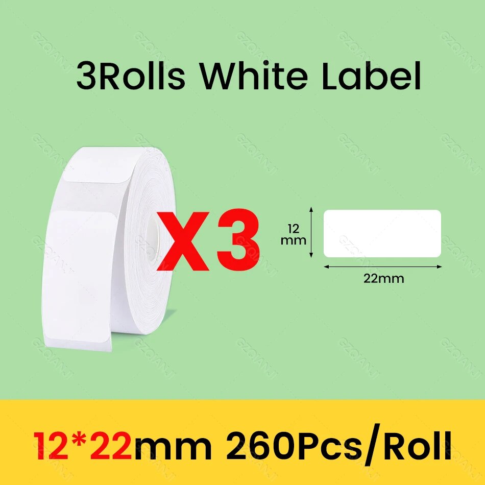D11 D101 D110 Offical Label Sticker Paper Rolls Various sizes of White ...