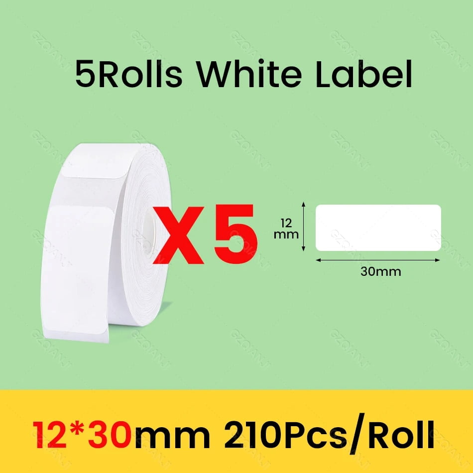 D11 D101 D110 Offical Label Sticker Paper Rolls Various sizes of White ...