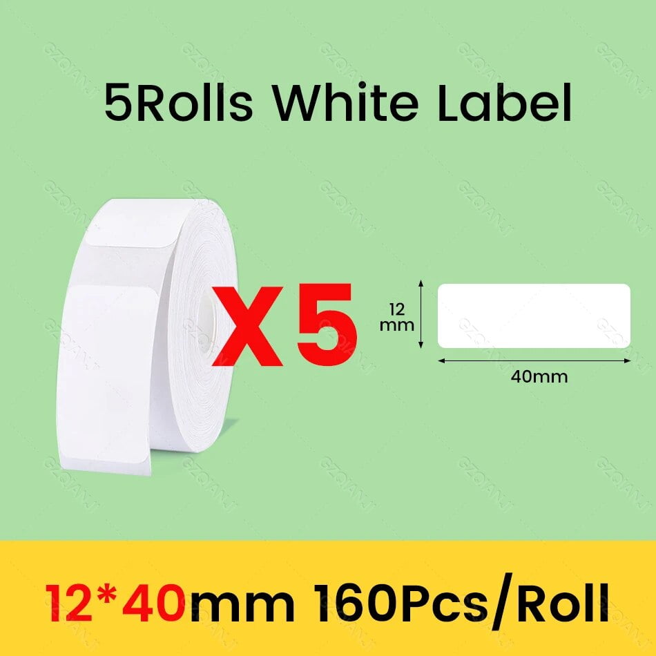 D11 D101 D110 Offical Label Sticker Paper Rolls Various sizes of White ...
