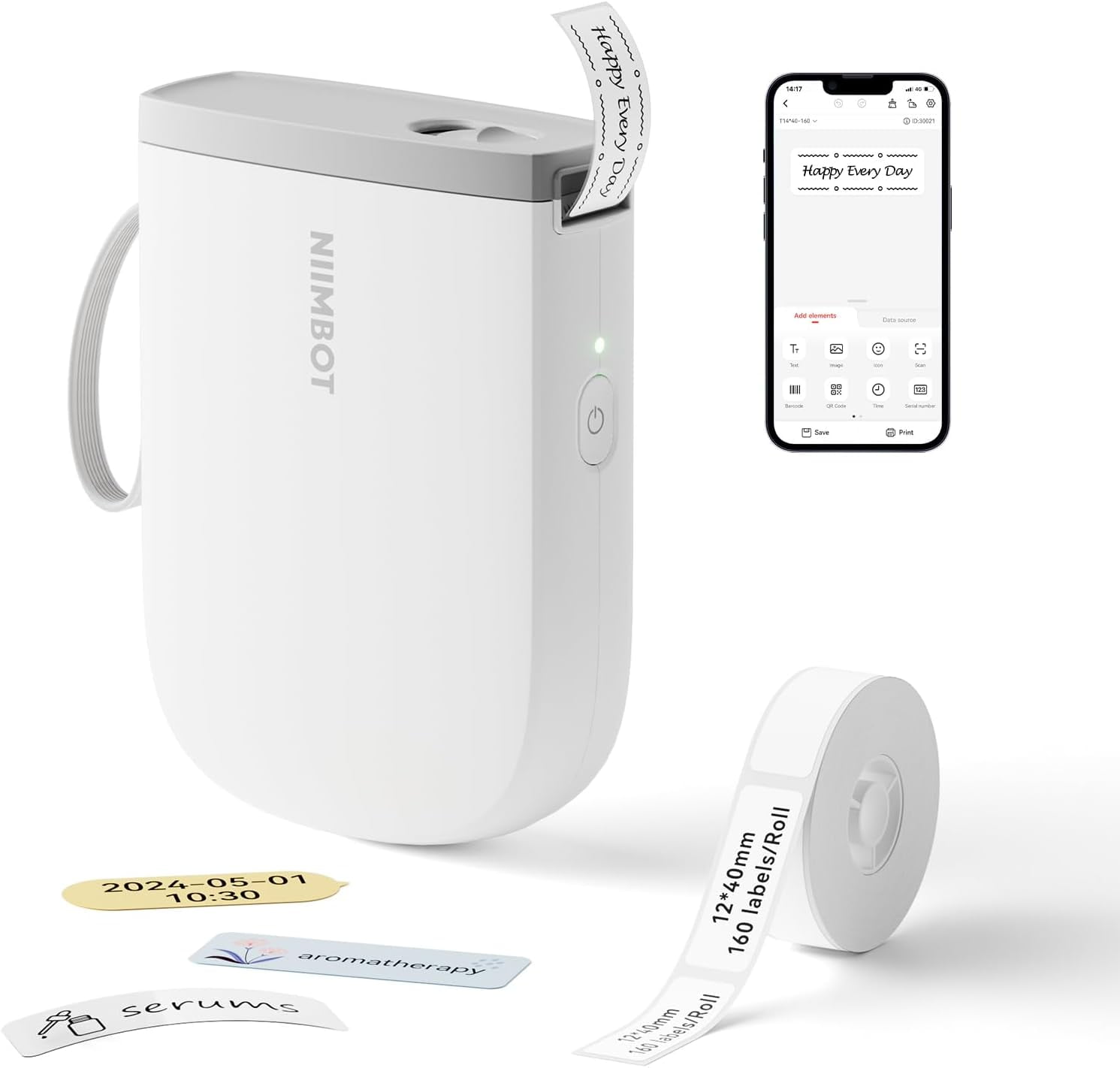 D11 New Version Label Maker Machine with Tape,300DPI Bluetooth Label ...