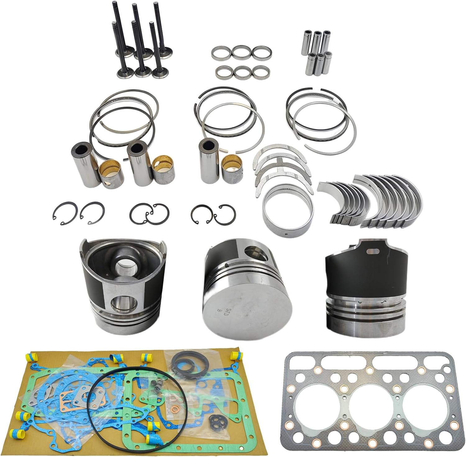 D1102 Engine Overhaul Rebuild Kit (No cylinder liner) For Kubota D1102 ...