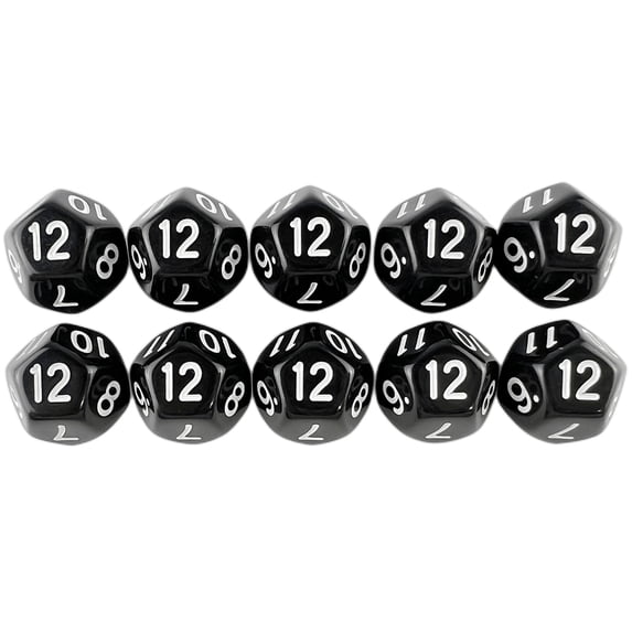 D12 Polyhedral Dice 17.7mm TRPG DND Digital Dice Game Set 12 Sides ...