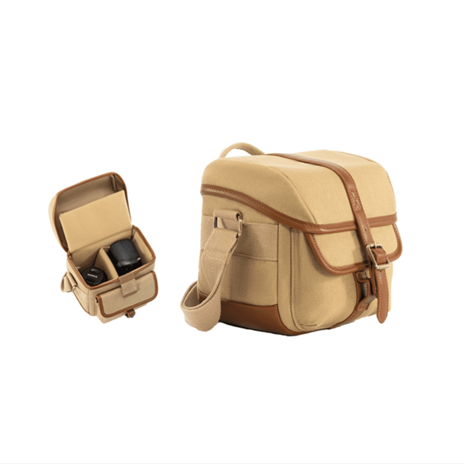 D146 Retro Camera Bag Crossbody Canvas Digital Bag Multi-functional ...