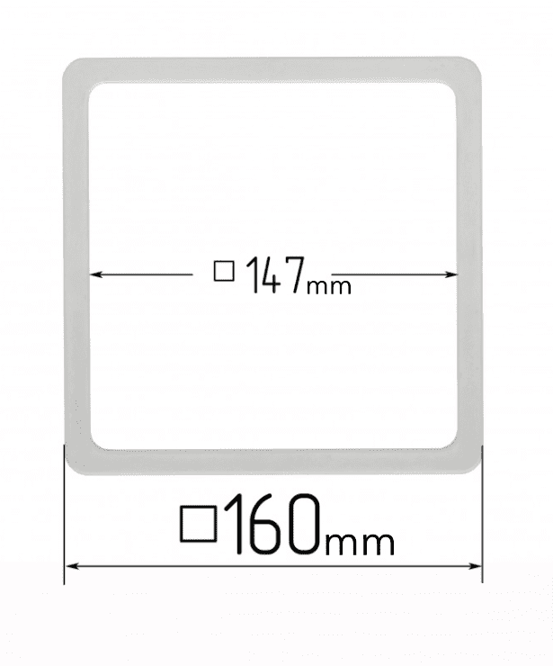 D160x160 mm Stretch Ceilings Reinforcement Thermosquare Rings ...