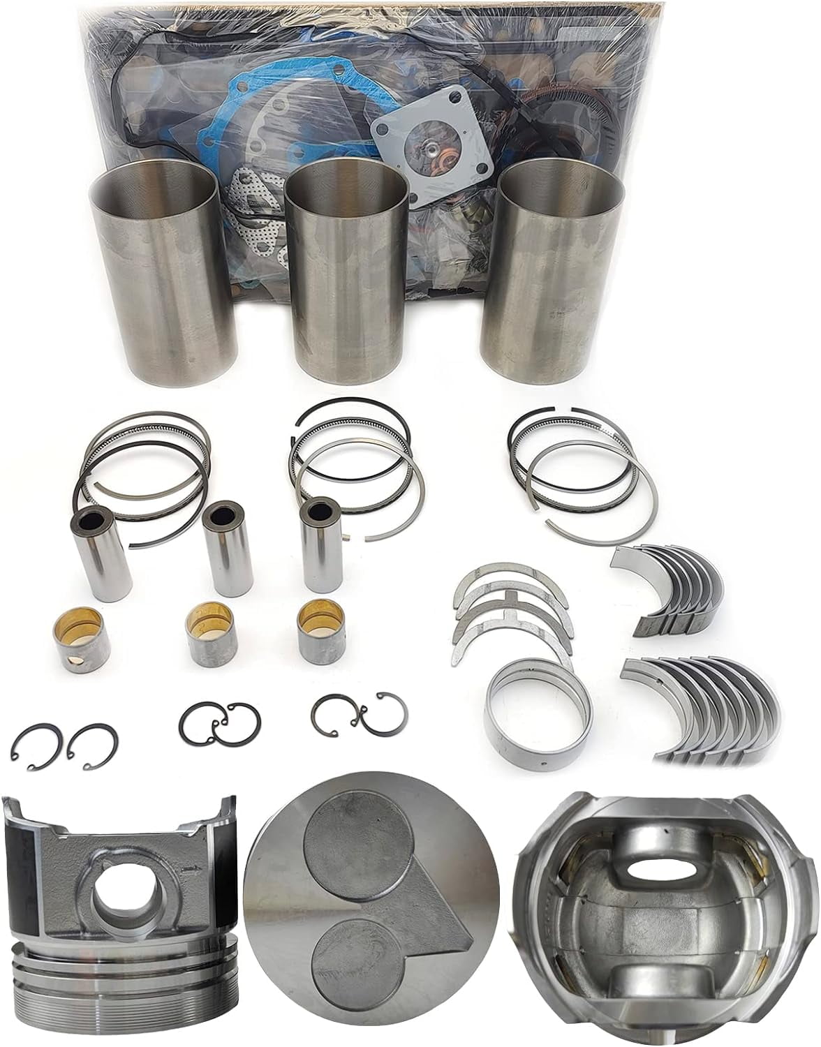 D1703 Engine Overhaul Rebuild Kit (No valve set) Compatible for Kubota D1703-DI D1703E Engine ...