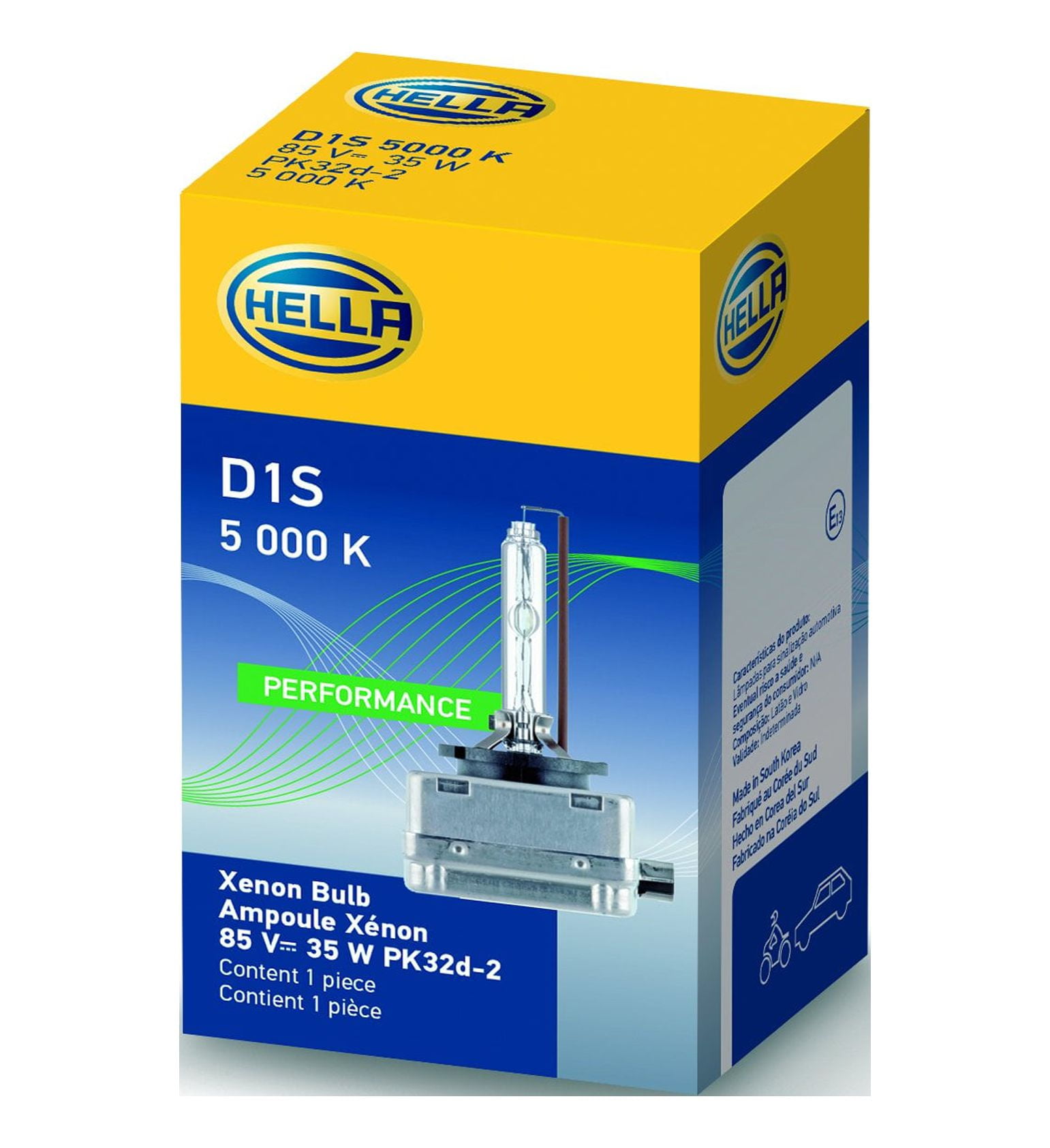 D1S 5000 K ZS23 Xenon Performance Bulb, (85V, 35W) - Walmart.com