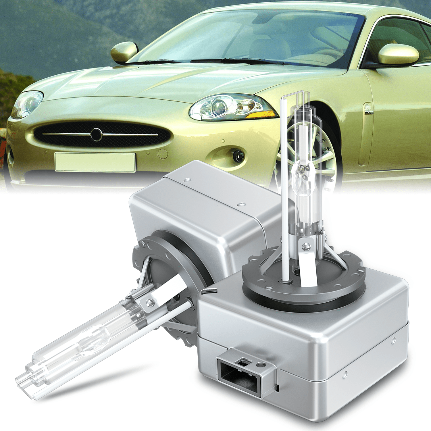 D1S HID Headlight Bulbs 35W White 6000k Bright for Jaguar XK 2007-2009 ...