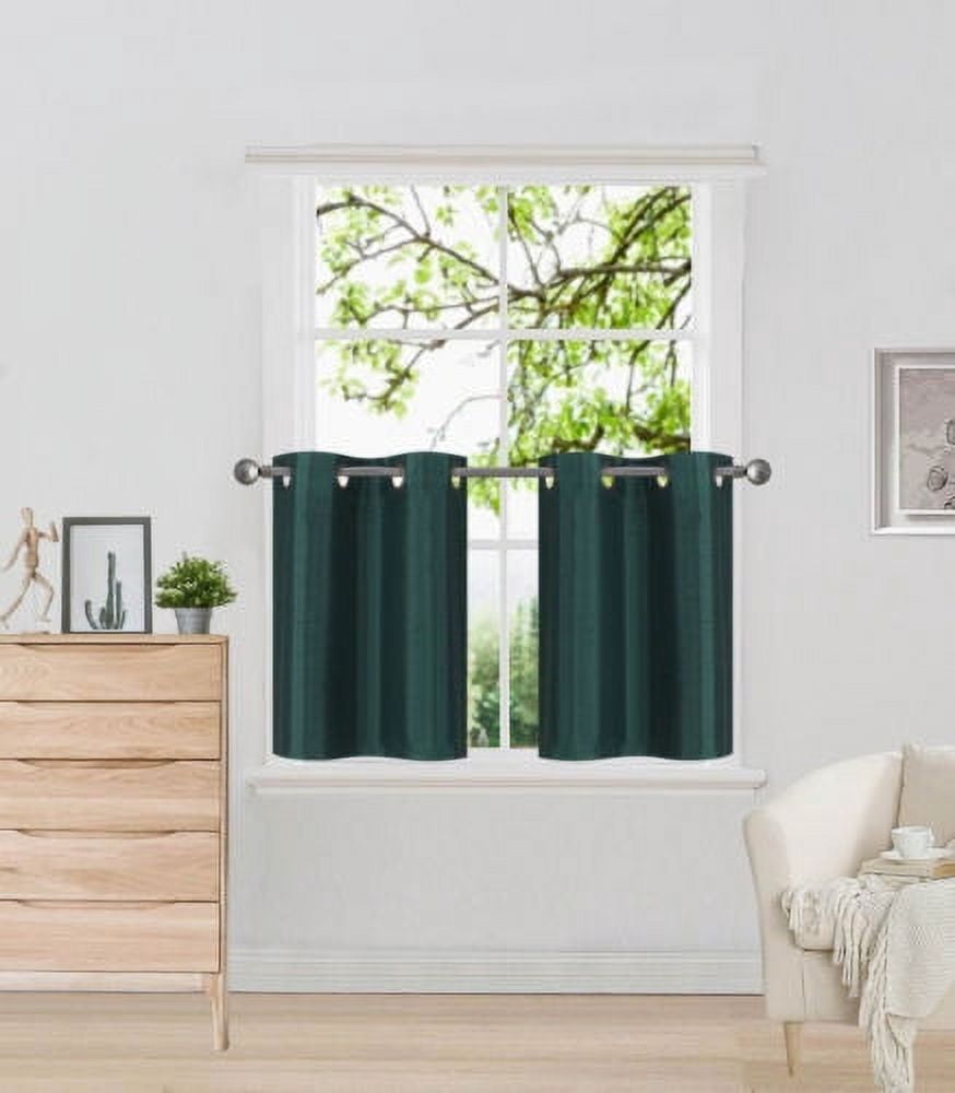 D2 Hunter Green 1-Pair of Solid Insulated Grommet Treatment Curtains ...