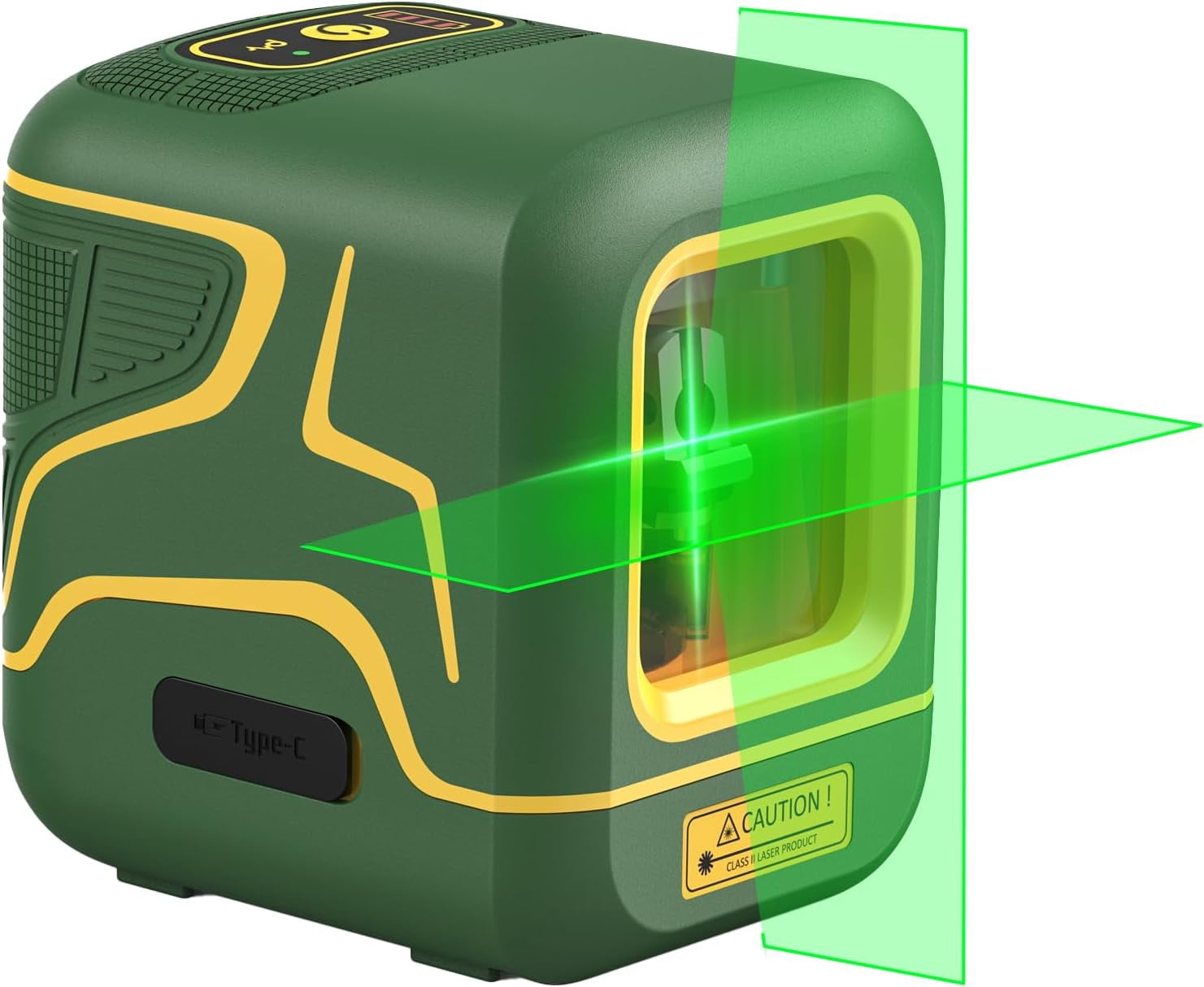 D2 Laser Level, 100 ft Self-Leveling Green Cross Line Laser, USB-C ...