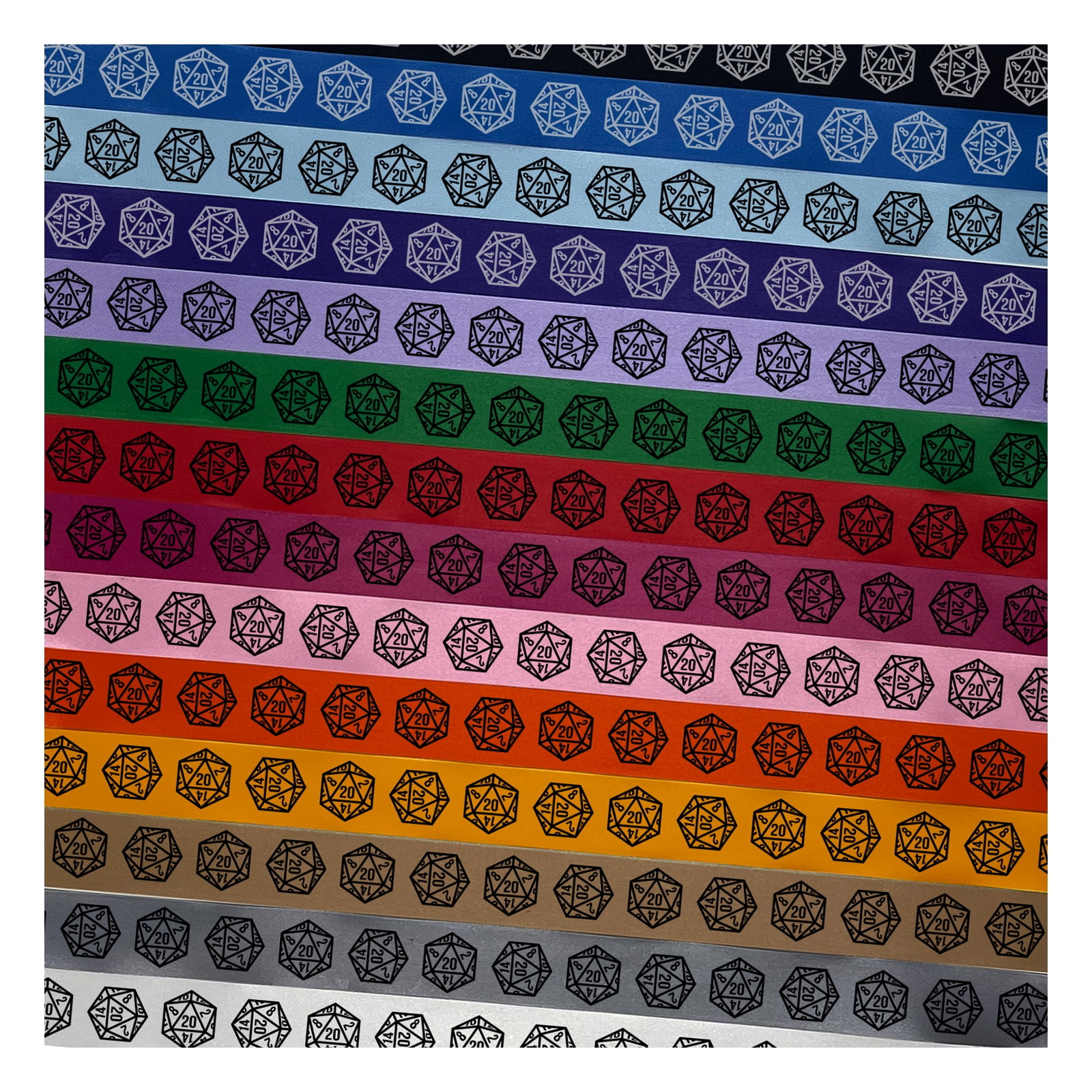D20 20 Sided Gaming Gamer Dice Critical Role Satin Ribbon for Gift ...