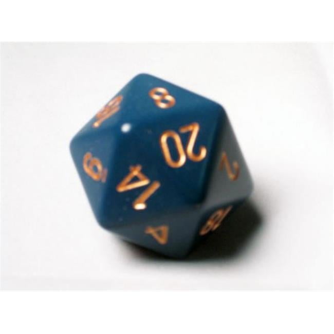 D20 - 34 mm. Opaque Dice, Dusty Blue - Copper, Pack Of 4 - Walmart.com