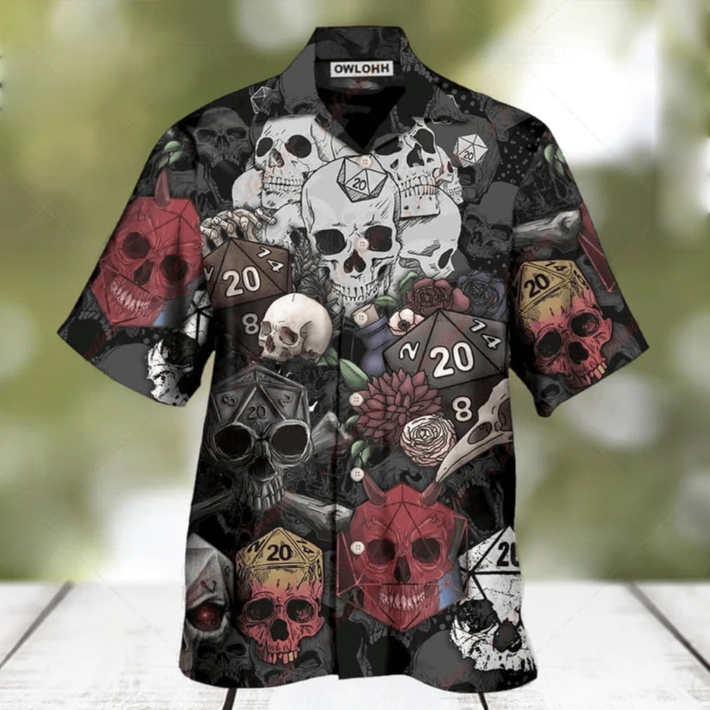 D20 And Skull Darkness Art Hawaiian Shirt - Walmart.com