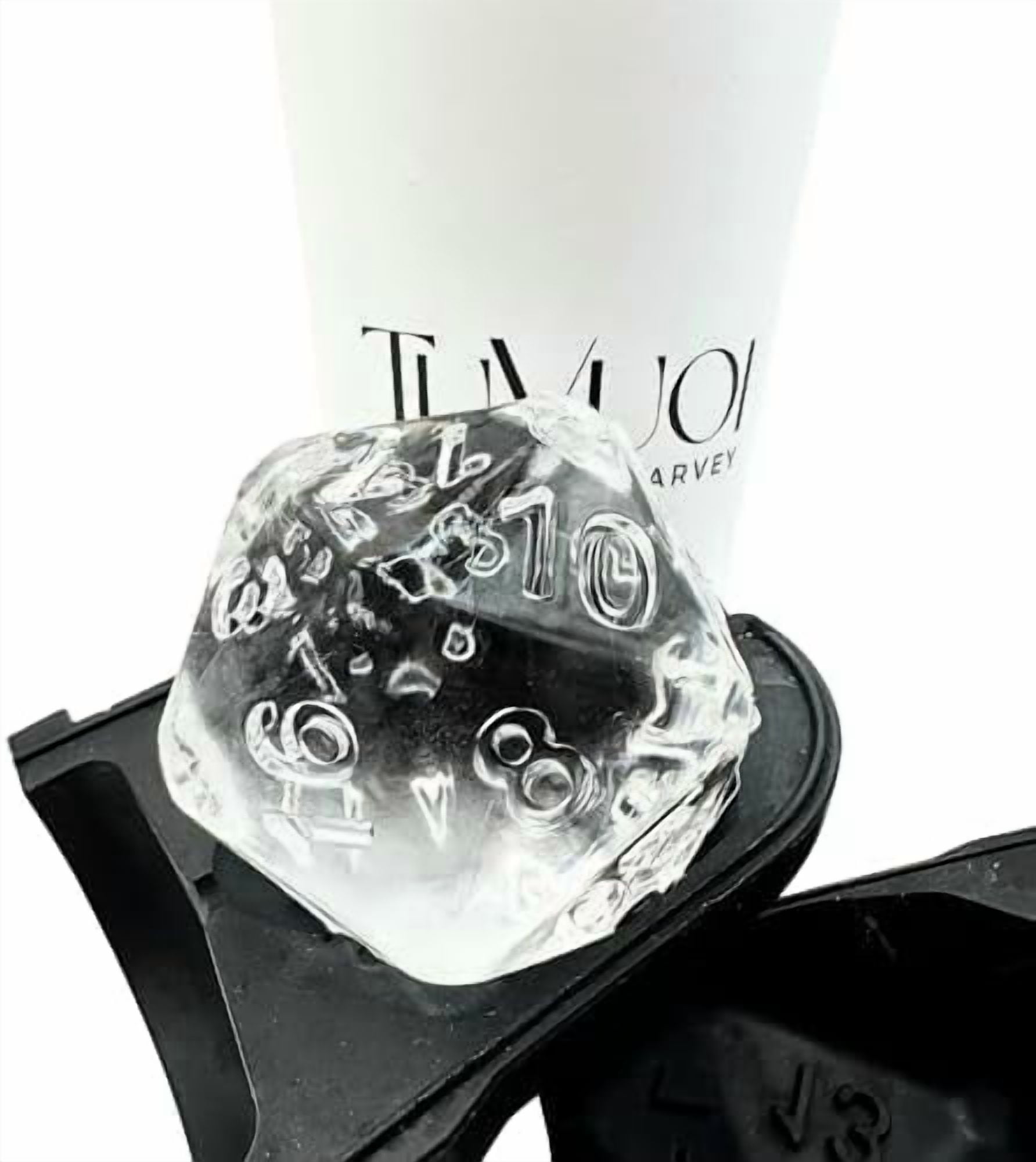 D20 Crystal-Clear Ice Mold — Giant RPG Dice Ice Cube Maker, Gamer Gift ...