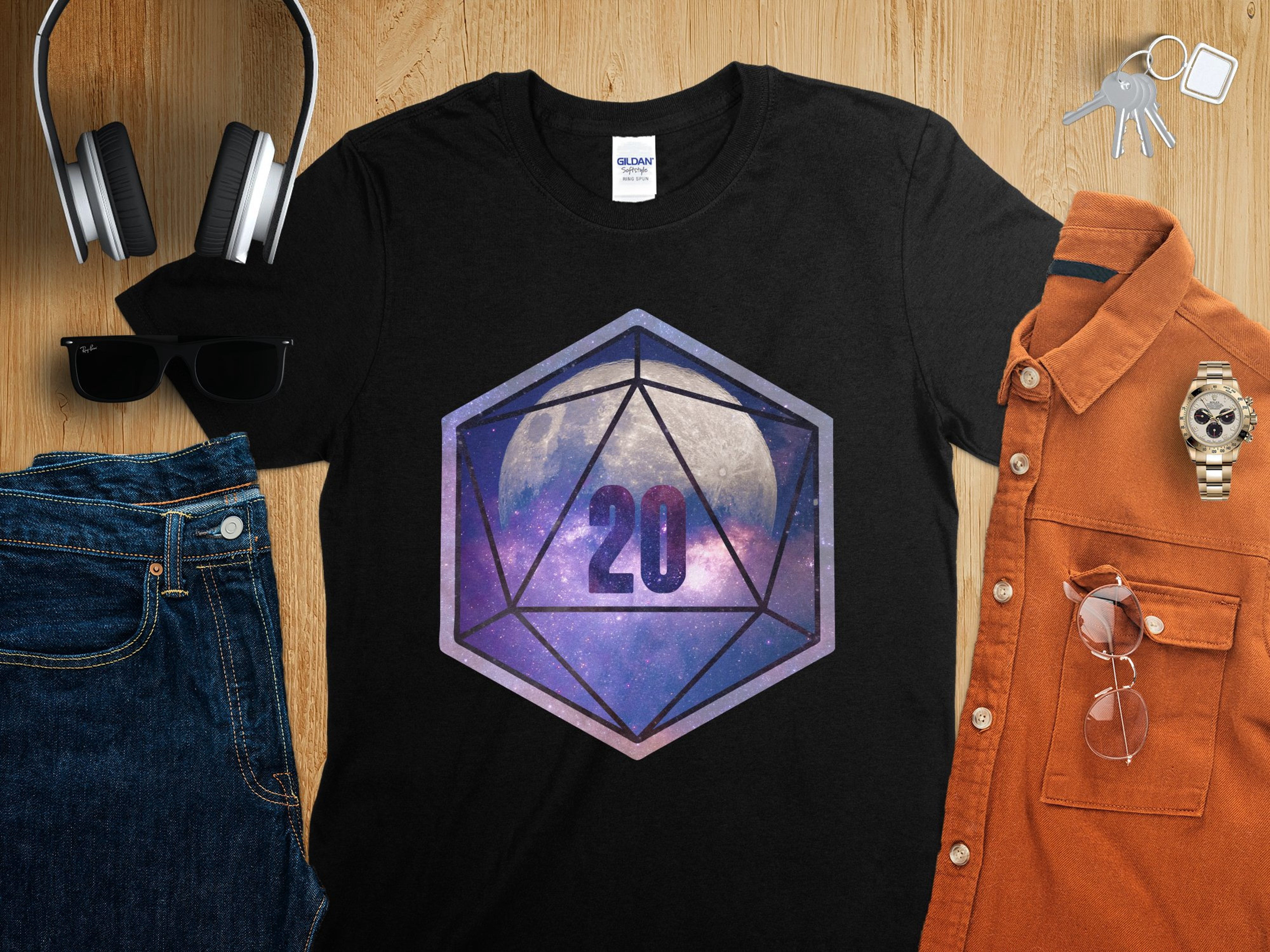 D20 Dice Full Moon Dungeons Tabletop RPG Roleplaying Dragons D20 Dice ...