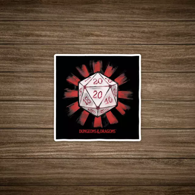 D20 Dice Sticker - Dungeons & Dragons Inspired Retro Rpg Designphone ...