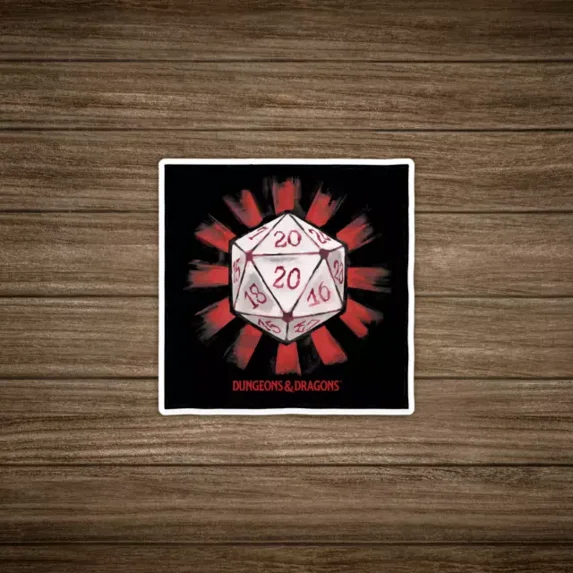 D20 Dice Sticker - Dungeons & Dragons Inspired Retro Rpg Designphone ...