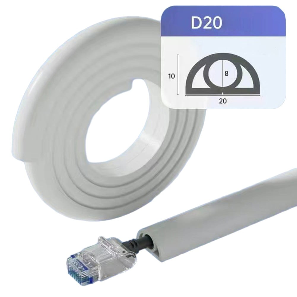 D20 Floor Cord Covers Cables Floor Cable Wire Cover 1M White-1M ...