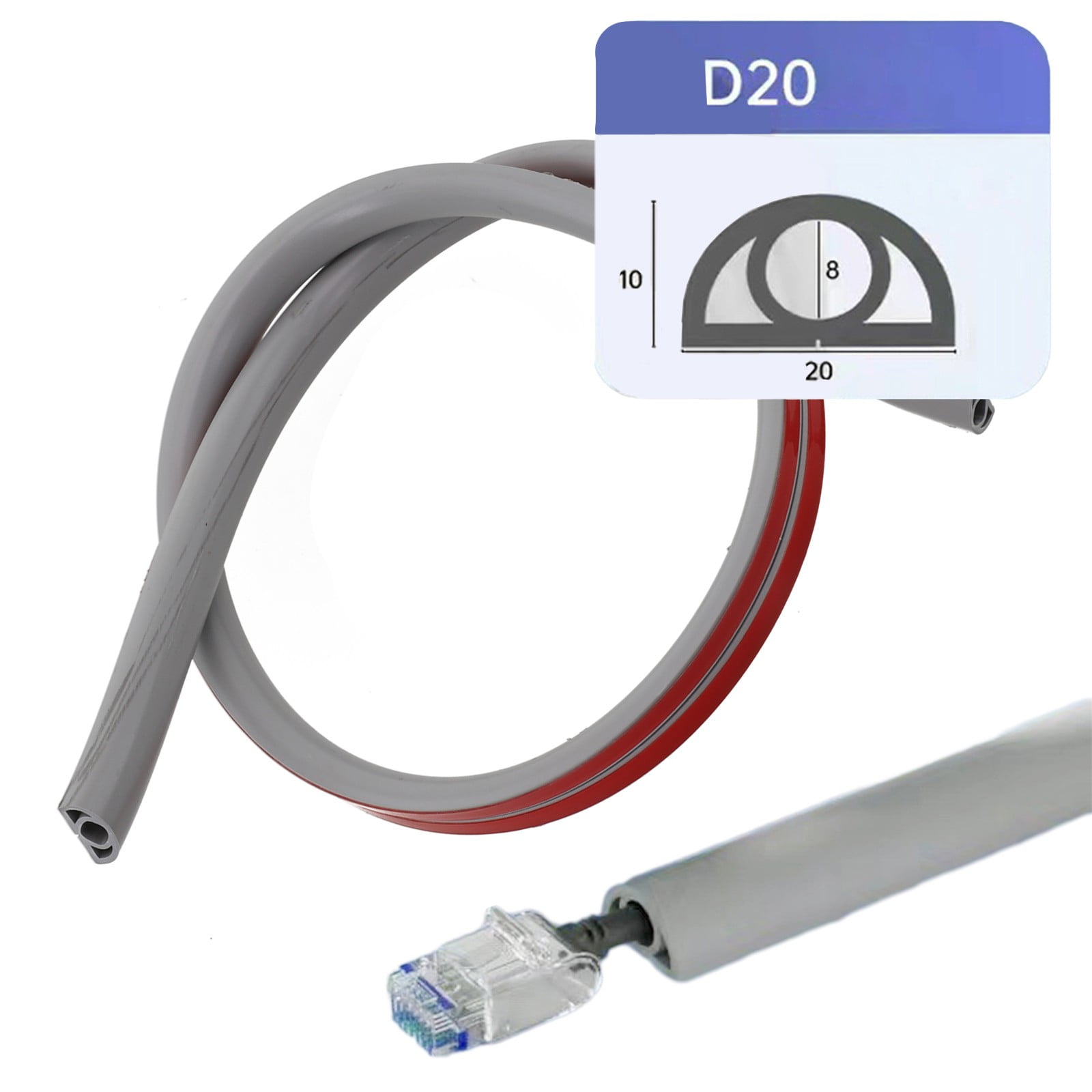 D20 Floor Cord Covers Cables Floor Cable Wire Cover 1M - Walmart.com