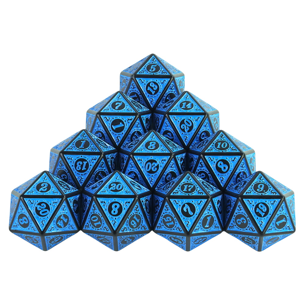 D20 Polyhedral Dice 10PCS 20 Sided DND Game Dice Set for D&D RPG ...