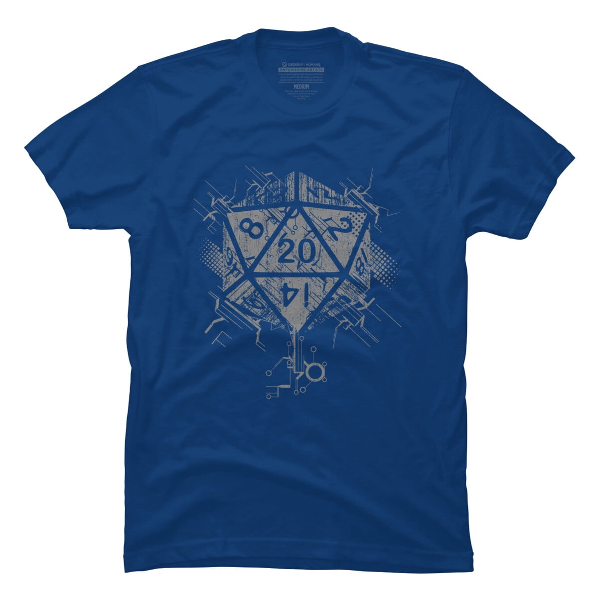D20 of power Mens Royal Blue Graphic Tee - Design By Humans S - Walmart.com