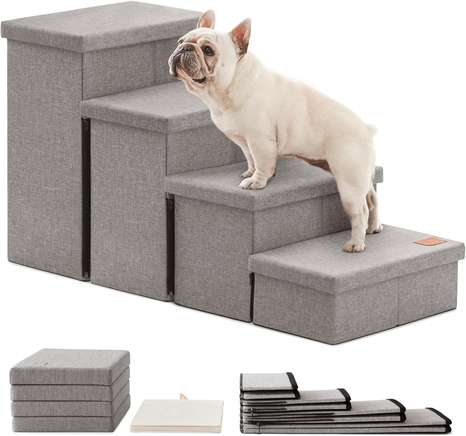 D2025 Dog Stairs for Small Medium or Large Dogs with Storage and ...