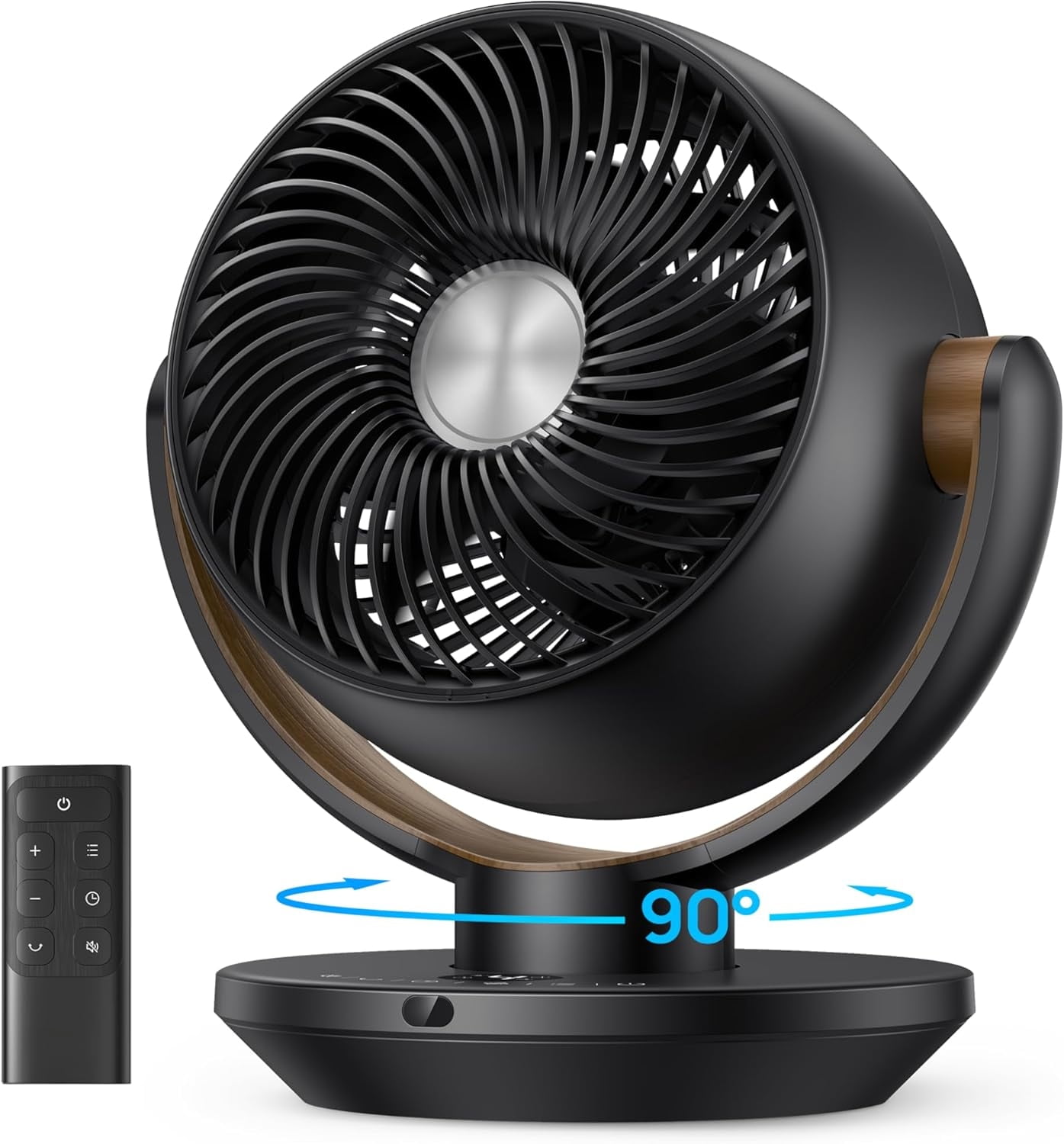 D2025 Fan for Bedroom, Desk Air Circulator Fan with Remote, 11 Inch ...