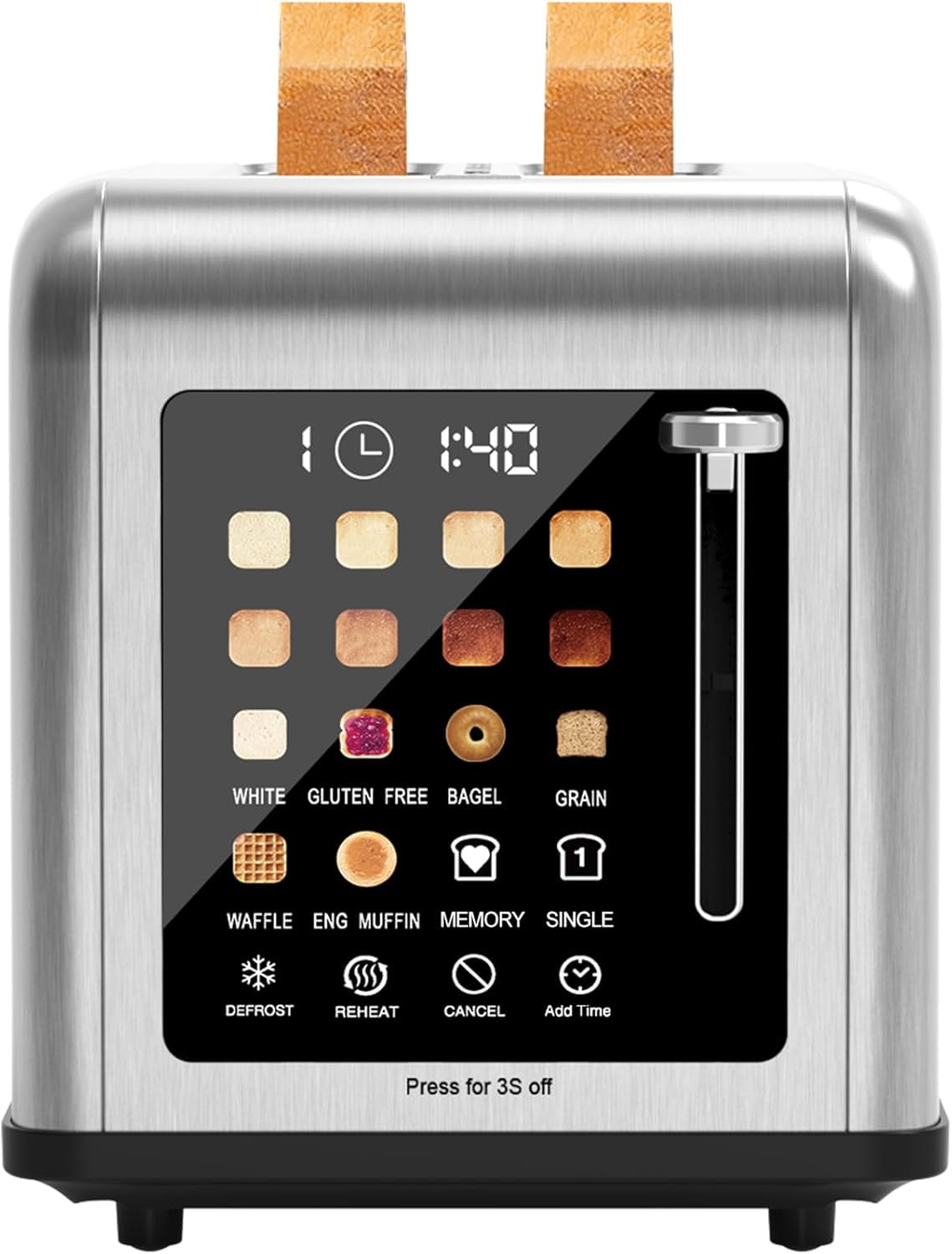 D20252 Slice Toaster Touch Screen, Stainless Steel Toasters Digital ...