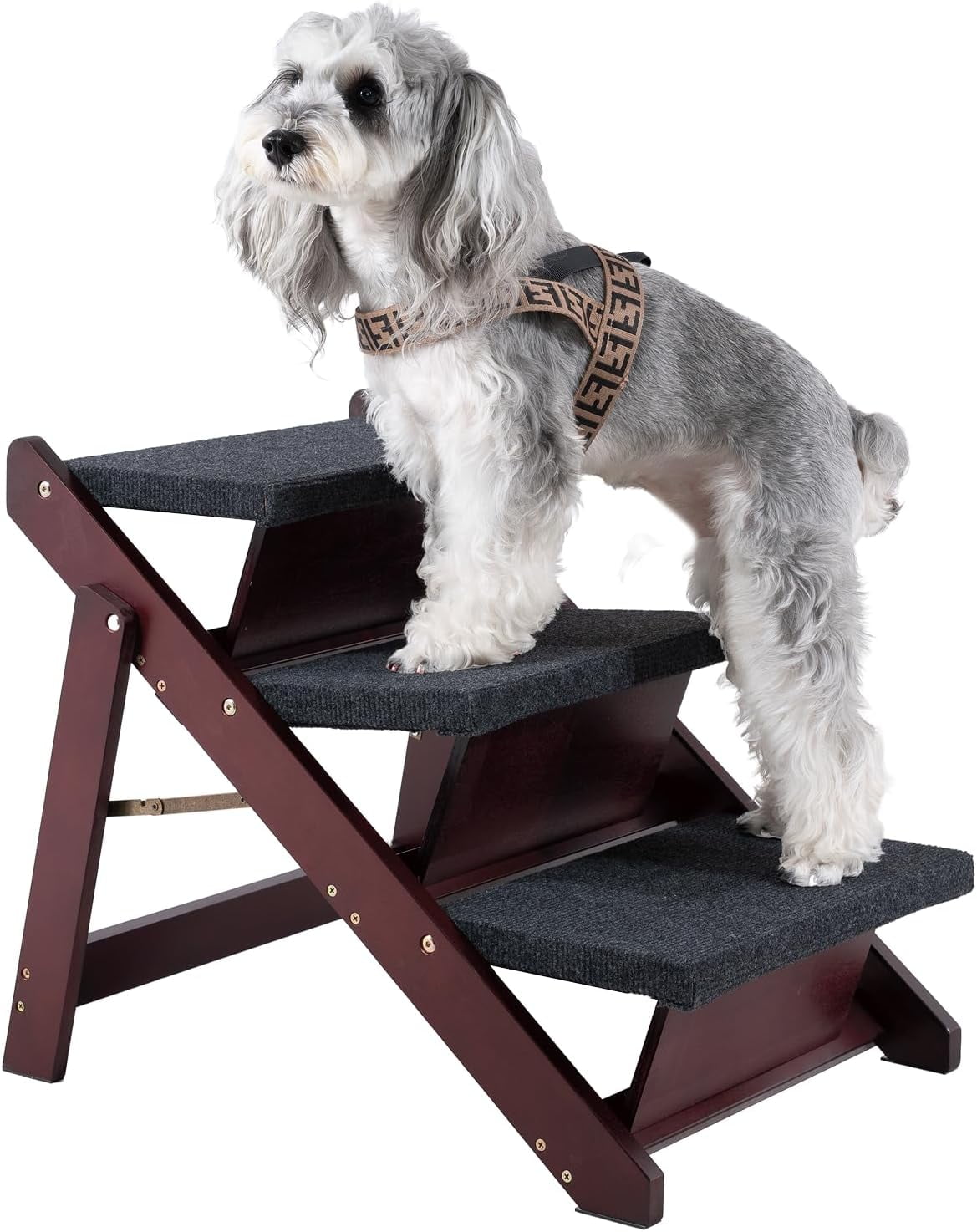 D2025Wooden Pet Stairs/Pet Steps - 3-in-1 Foldable Stairs & Ramp for ...