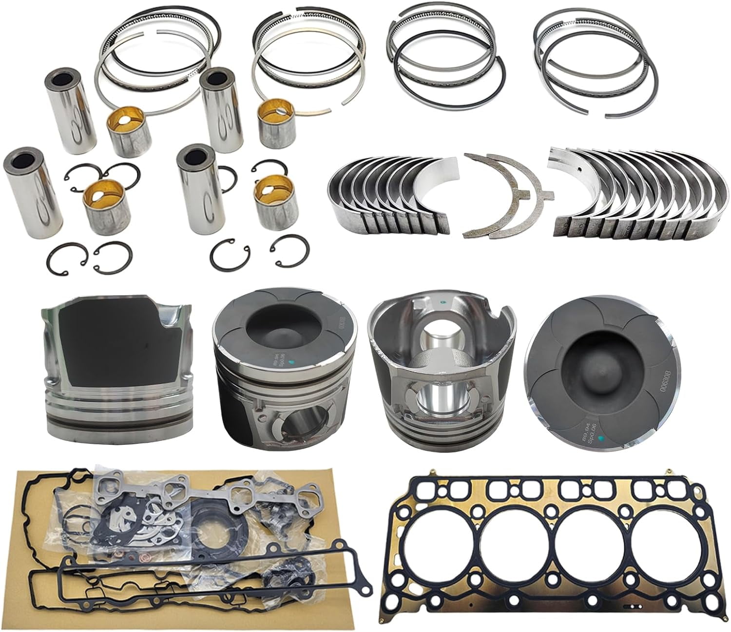 D24 Overhaul Rebuild Kit (No cylinder liner and valve) For Doosan ...