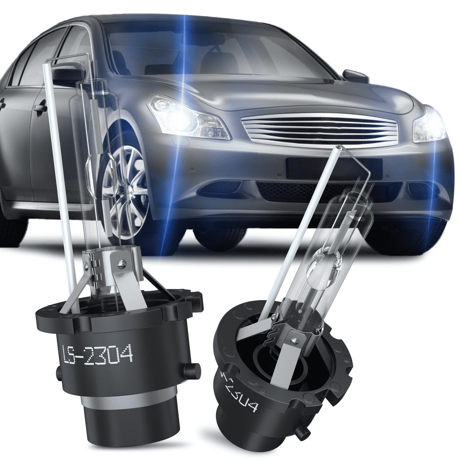 D2S HID Headlight Bulb for Infiniti G37 2008-2013 Low & High Beam Stock ...