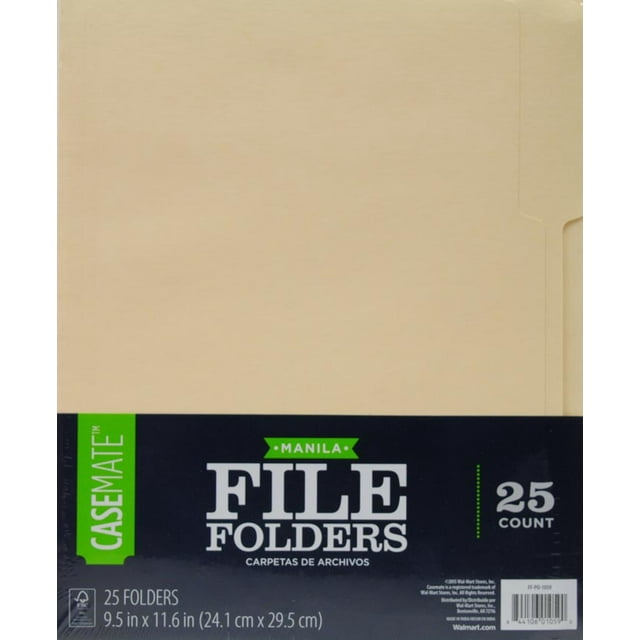 D3 Casemate Manila Fille Folder 25 Count - Walmart Business Supplies
